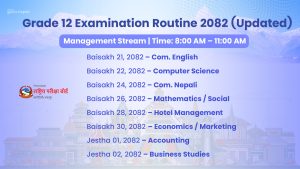 Class 12 Exam Routine 2082 - Official NEB New Routine